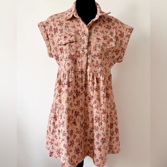 Emily Wonder | Dresses | Emily Wonder Corduroy Floral Dress | Poshmark